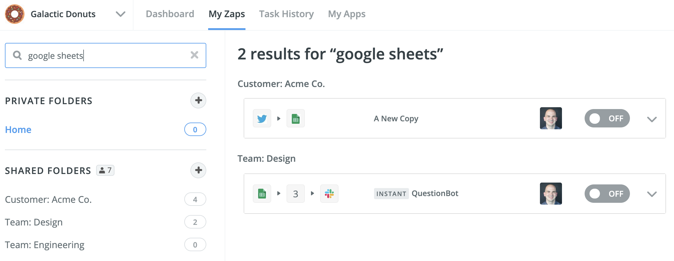 Manage your Zaps | Organize your Zaps | Manage Zaps | Help & Support ... Manage your Zaps | Organize your Zaps | Manage Zaps | Help & Support ...